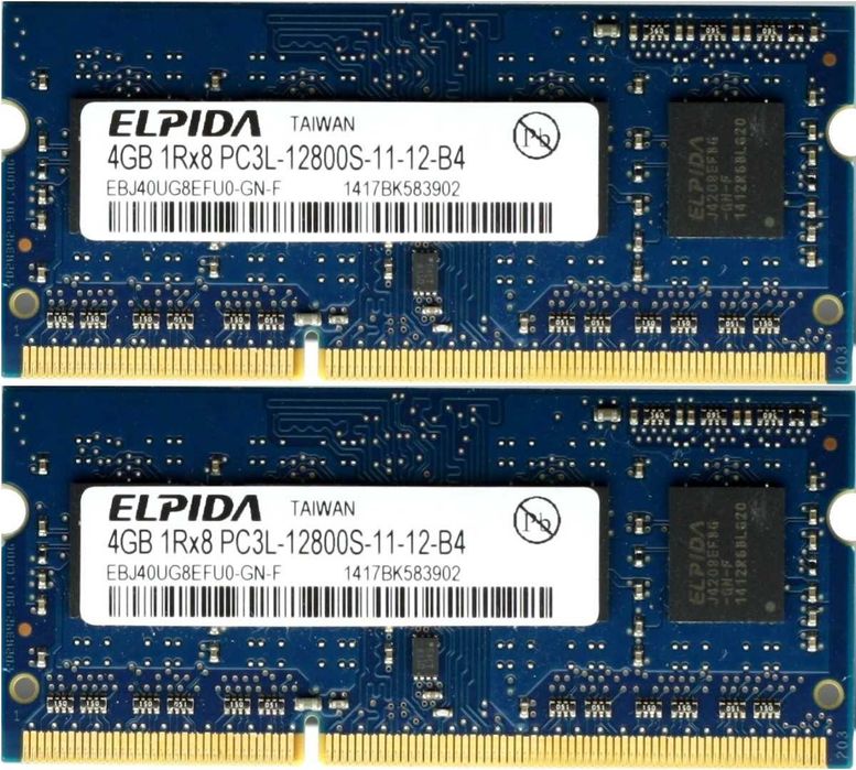 8GB (2x4GB) SO-DIMM DDR3L 1600MHz Samsung/Crucial/Hynix/Elpida/Micron ...
