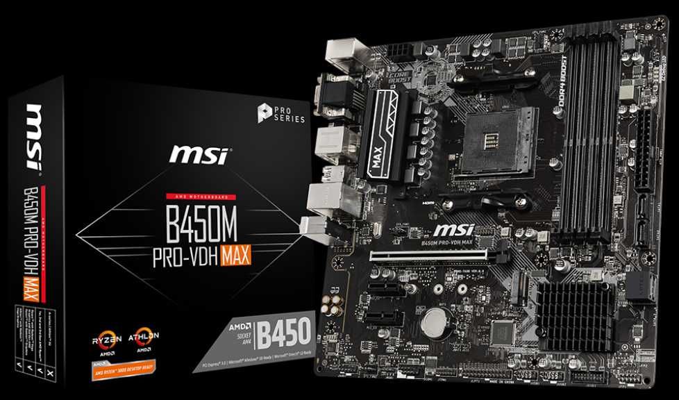 Материнская MSI B450M+AMD Ryzen 5 3600 3.6(4.2)GHz 32MB sAM4: 5 000 грн. - Комплектуючі та ...