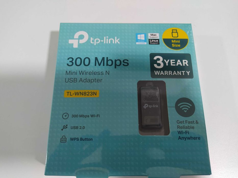 Adaptador Placa Rede Pen USB Wireless NANO N 300Mbps TP-LINK TL-WN823N ...