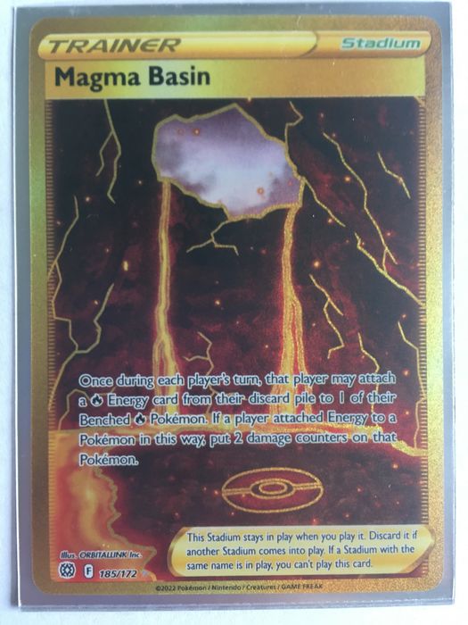 Karty Pokemon tcg Magma Basin golden ultra rare 185/172 secret rare ...