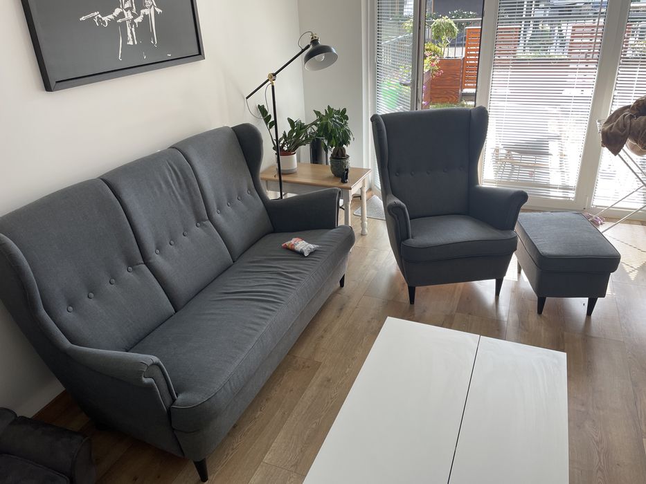 Zestaw wypoczynkowy Strandmon - sofa fotel podnóżek Kraków Dębniki • OLX.pl