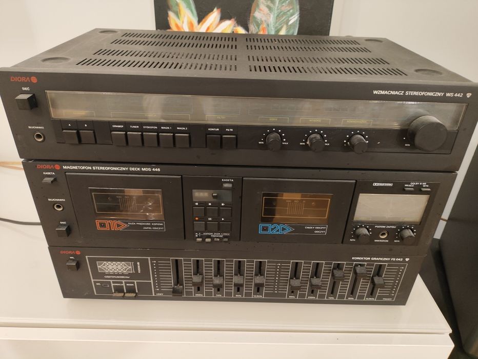 UNITRA DIORA WS-442 Wzmacniacz, korektor oraz kaseciak Poznań Ławica ...