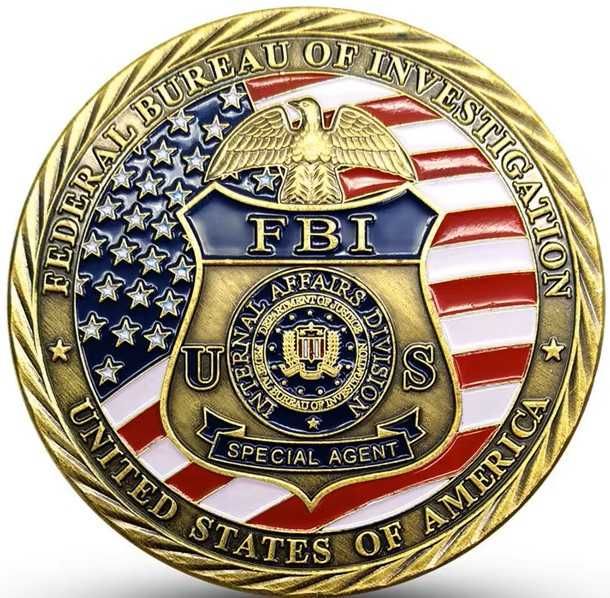 Medal pamiątkowy FBI wraz z czapką z daszkiem FBI + upominek gratis ...