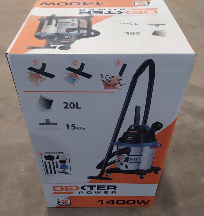 Пылесос промышленный строительный Декстер 20 л DEXTER Power VQ1420SFD ...