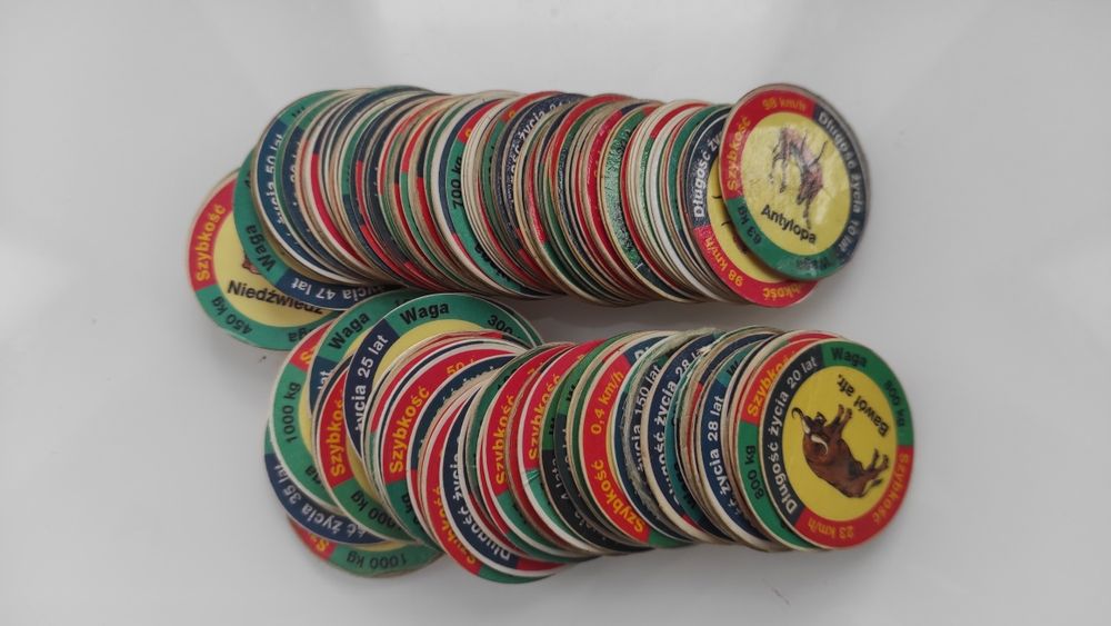 Żetony star foods flagi zwierzęta pokemon tazo naklejki boomer Janaszów • OLX.pl