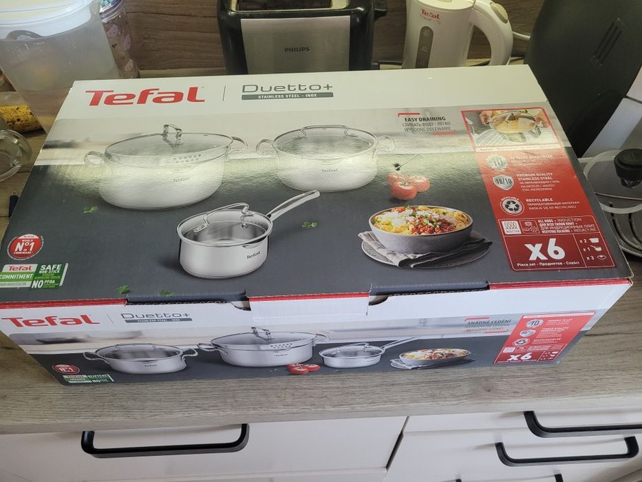 Набір посуду каструль Tefal Duetto+ G719S674: 2 600 грн. - Посуда ...