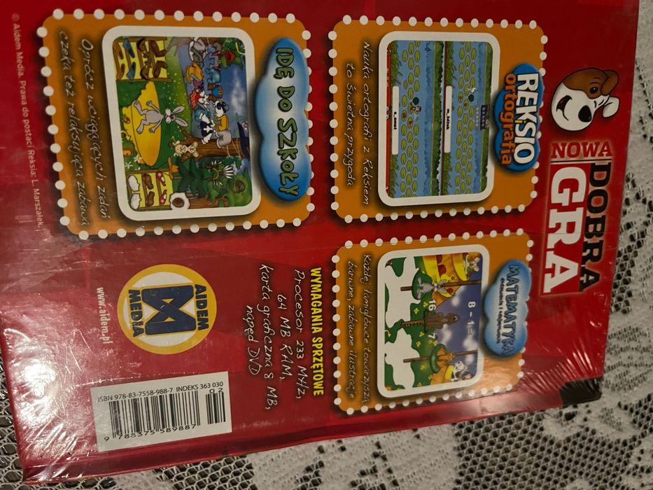 Reksio 3 gry edukacyjne ortografia matematyka od 3 lat + książeczka ...