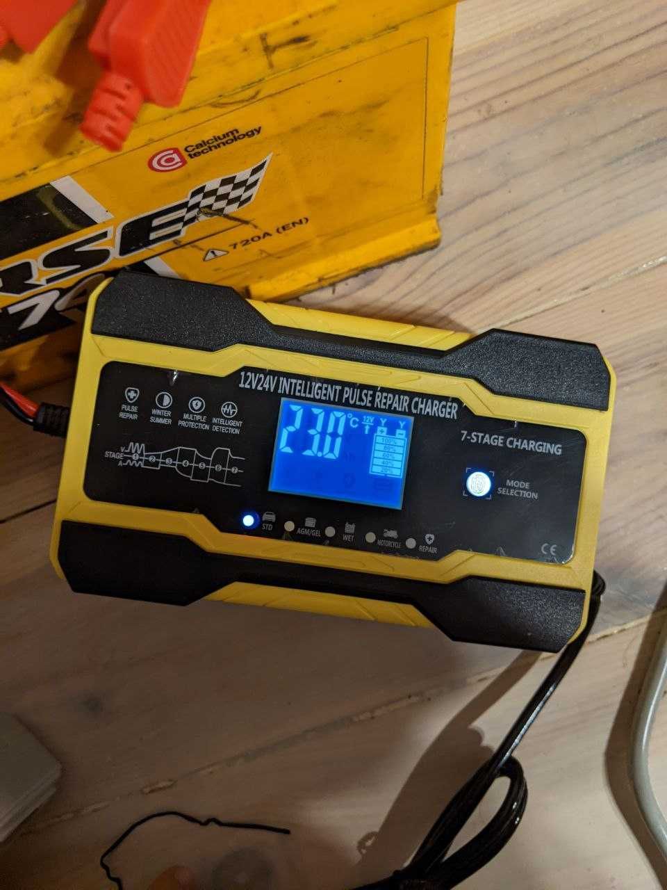 Зарядка для акумулятора 10А, Зарядне для АКБ 12V - 10А / 24V - 5A: 1 ...