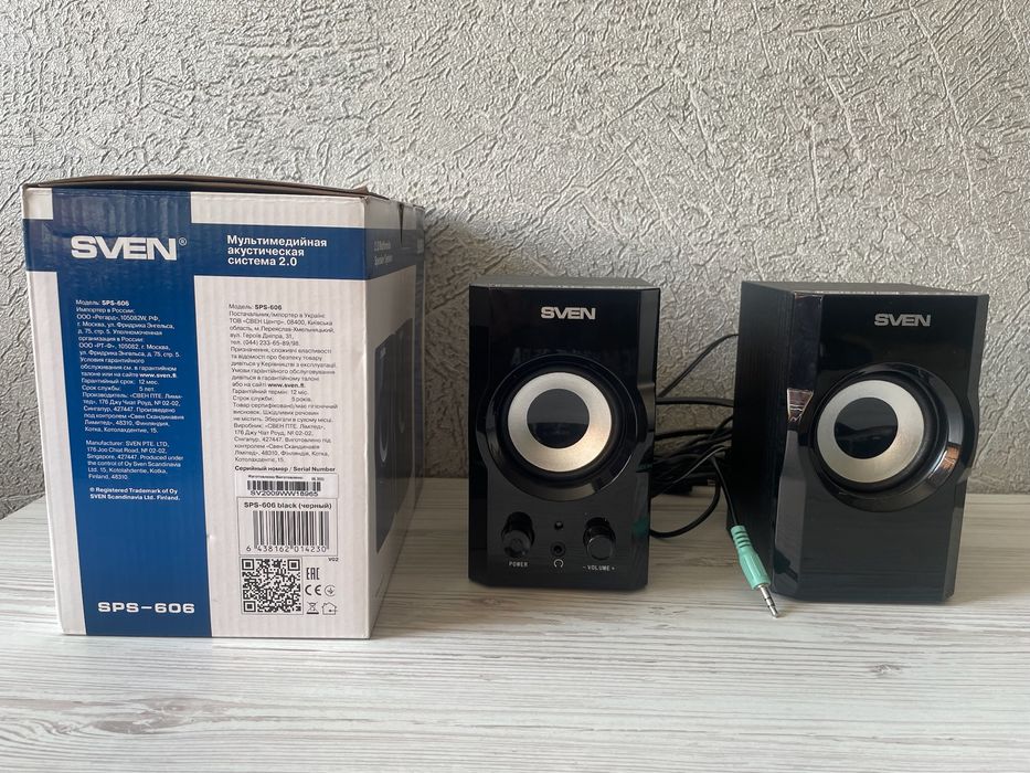 Колонки Мультимедійна акустика SVEN SPS-606 black: 600 грн. - Акустичні системи Дніпро на Olx