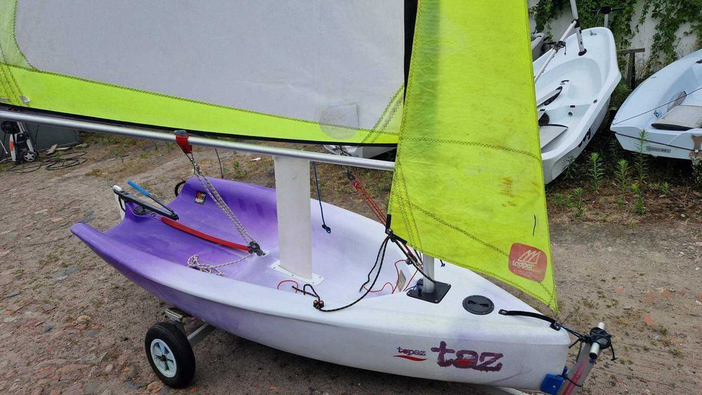 Łódź żaglowa żaglówka Topaz Taz 2,95m + wózek slipowy (2) Jarocin • OLX.pl