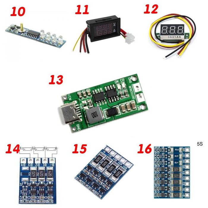 BMS 1S, 2S, 3S, 4S, 5S. Индикатор. Вольтметр. Модуль заряда 2S, 3S, 4S: 75 грн. - Аксесуари й ...