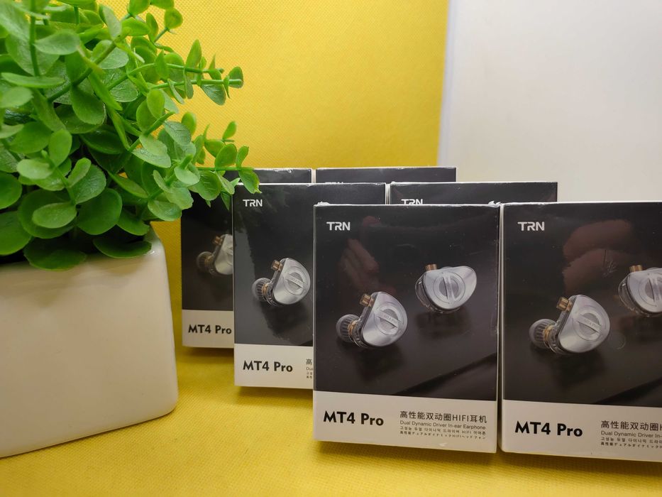 ⇒ TRN MT4 Pro (black mic) - двухдрайверные динамические наушники (2DD ...