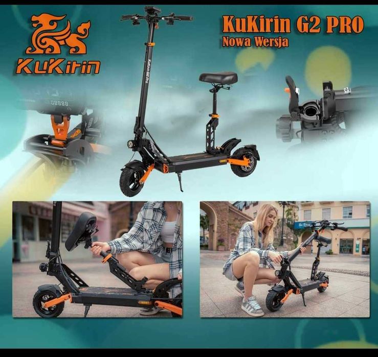 Hulajnoga elektryczna Kukirin G2 Pro NOWY MODEL 600W 48V 45km/h Pleszew • OLX.pl