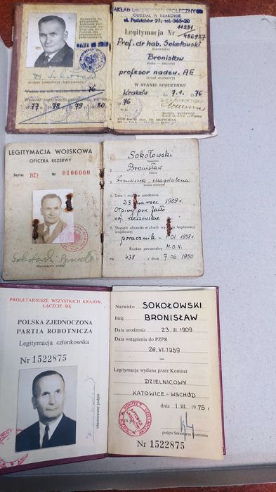 Legitymacja PZPR, Świadectwo dojrzałości, dokumenty PRL Kraków ...