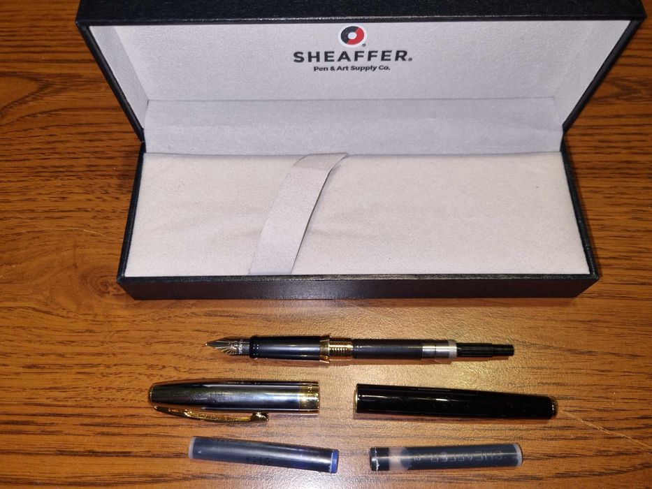 Pióro wieczne Sheaffer Sagaris czarno stalowe F. Nowe. Nieużywane. Rzeszów • OLX.pl