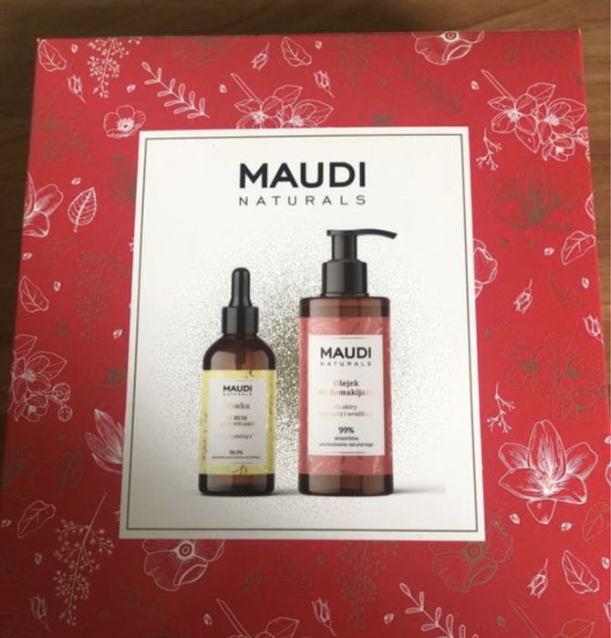 Zestaw Maudi serum rozświetlające vit C olejek demakijaż dojrzała cer ...