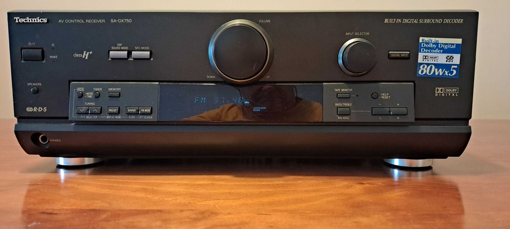 Amplificador Technics SA-DX750 Dolby Digital decoder 5.1 de 80 watts ...
