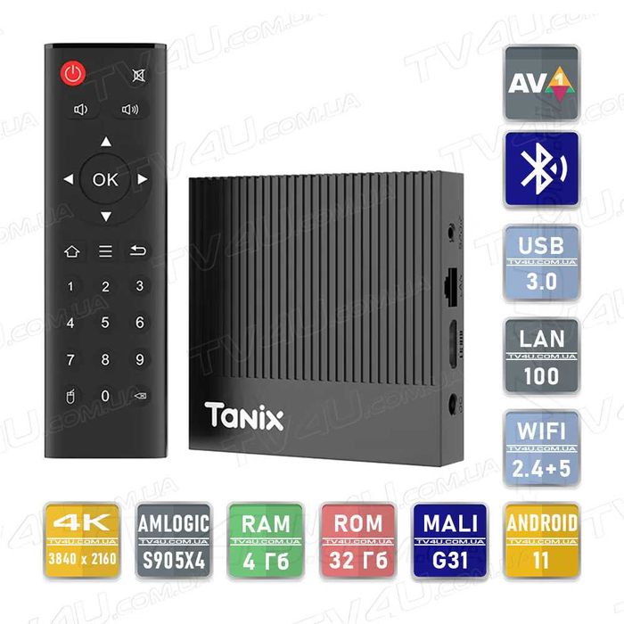 Смарт ТВ приставка Tanix X4 4/32 Гб Smart TV Box Android 11: 1 699 грн ...