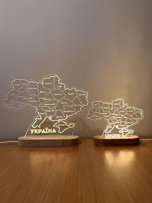 Патріотичний нічник Карта України Декор Світильник Подарунок 500 грн Освещение Киев на Olx