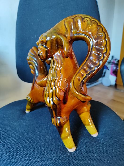 Чудо зверь майолика баран винторогий статуэтка керамика статуетка СССР