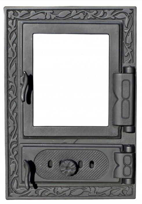 Drzwiczki żeliwne hermetyczne do pieca wędzarni z szybą POLSKIE Końskie ...