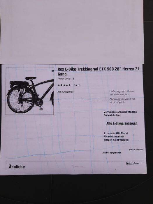 Rower elektryczny męski ETK 500 Rex Bydgoszcz • OLX.pl