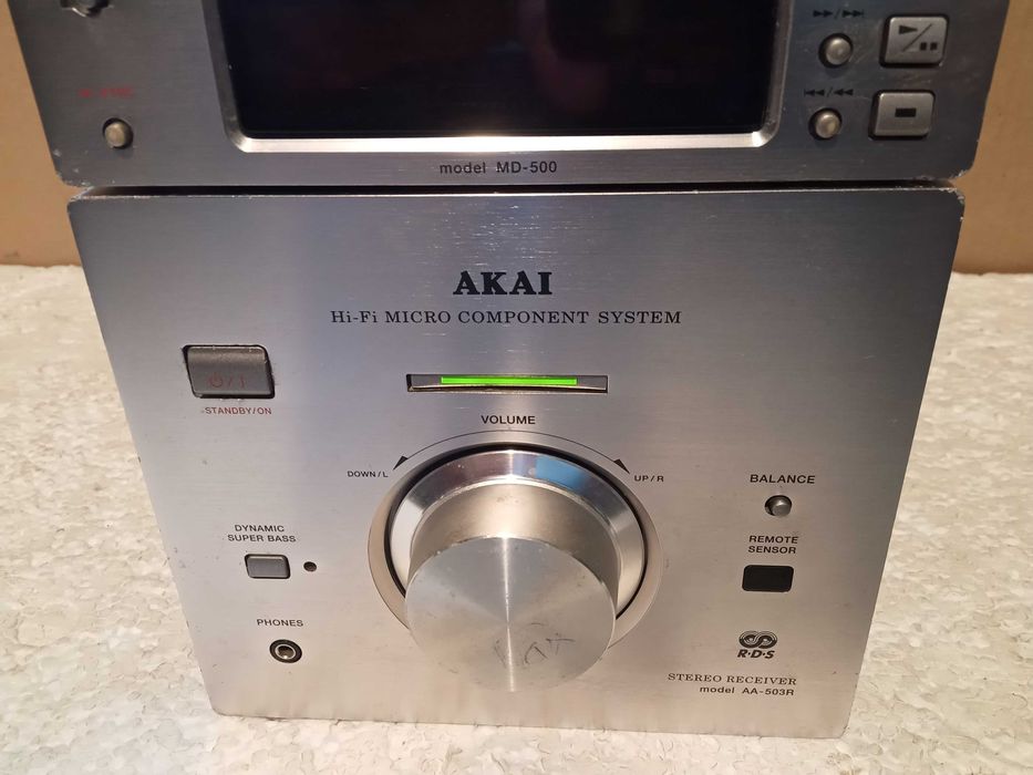 Mikro-wieża : AKAI AA-503R + MD500 + CD500 Poznań Warszawskie • OLX.pl