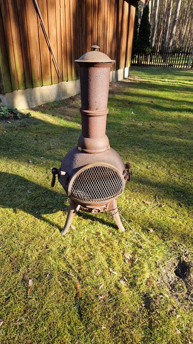 Ogrzewacz ogrodowy kominek tarasowy palenisko żeliwny prod.Blooma ...