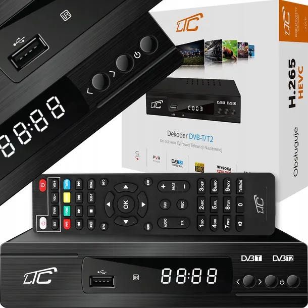 Dekoder Tuner TV naziemnej DVB-T2 DVB-C FULL HD USB HDMI PILOT Świebodzice • OLX.pl