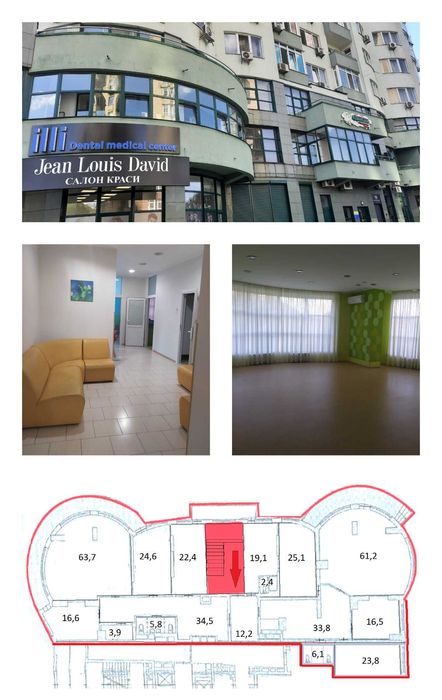 Продам комерційне приміщення в закритому ЖК Смарагдовий. 360 м2: 1 000 ...