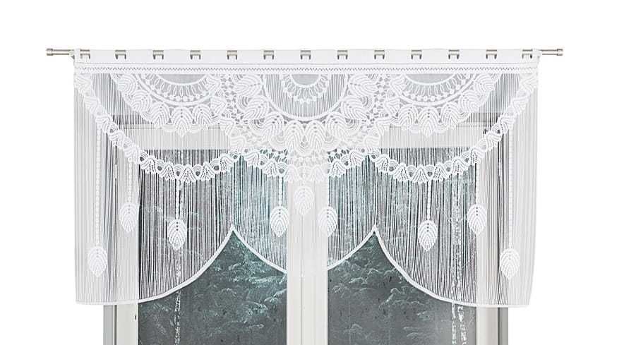 Lambrekin Makrama żakardowa, krótka firana, zazdrostka 160x90 cm Warszawa Białołęka • OLX.pl