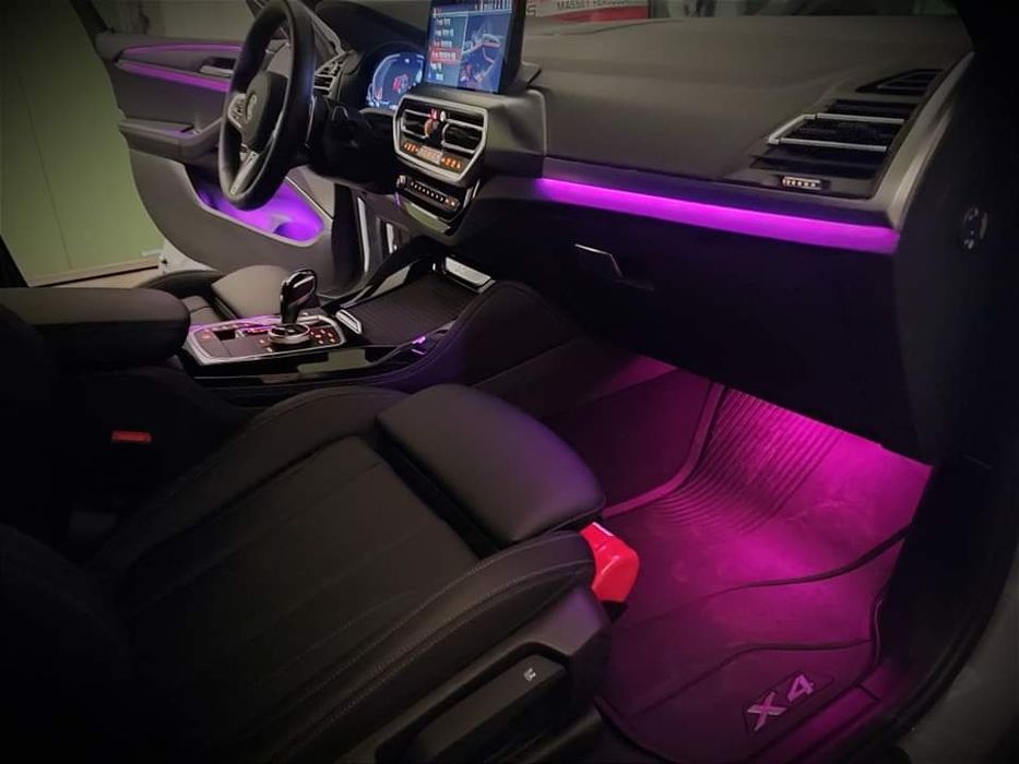 BMW seria E F G LED oświetlenie ambient wnętrza android kodowanie ...