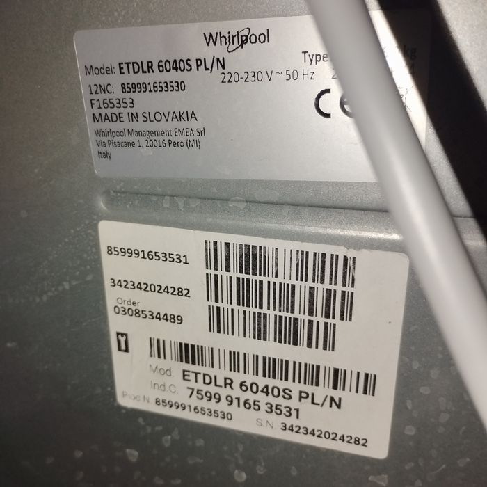 Silnik pralki Whirlpool etdlr 6040 wu112u40 nidec Podgórzyn • OLX.pl