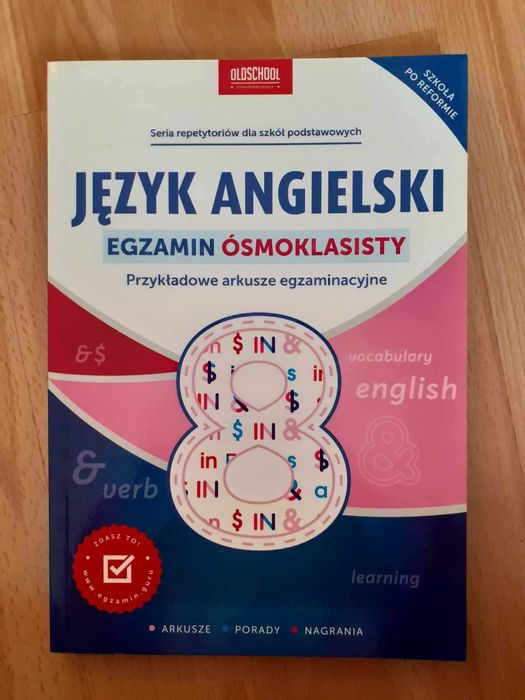 Przykładowe arkusze egzaminacyjne - egzamin ósmoklasisty- j. angielski Piaseczno • OLX.pl