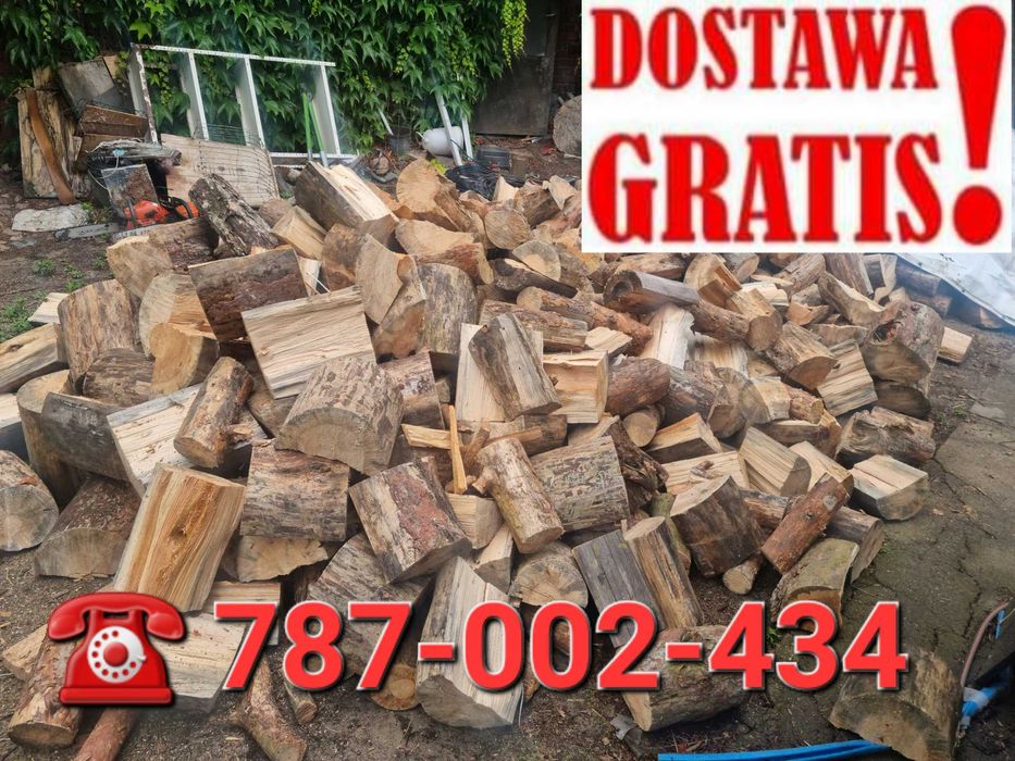 Układane drewno kominkowe opałowe Dąb Buk Wiąz Jesion Brzoza Olcha Sos Stęszew • OLX.pl