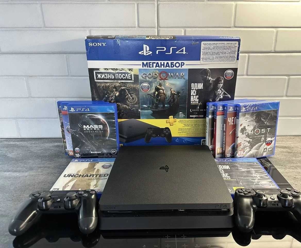 Встигни Ігрова Sony PS4 slim + 2 джойстика + ігори: 7 800 грн ...