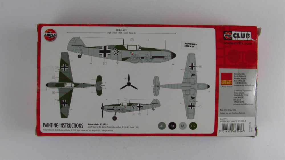 AIRFIX - Messerschmitt Bf109E-3 - Model - 1:72 Warszawa Ursynów • OLX.pl