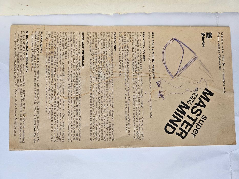 Gra Master Mind / wersja największa - prl 1972 rok Wrocław Krzyki • OLX.pl