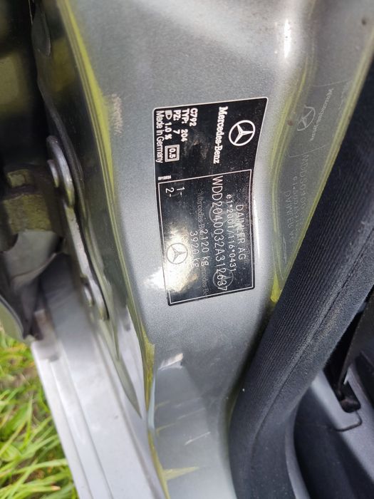 Karoseria Mercedes w204 C792 C-class Maska Zderzak Błotnik Drzwi Klapa ...