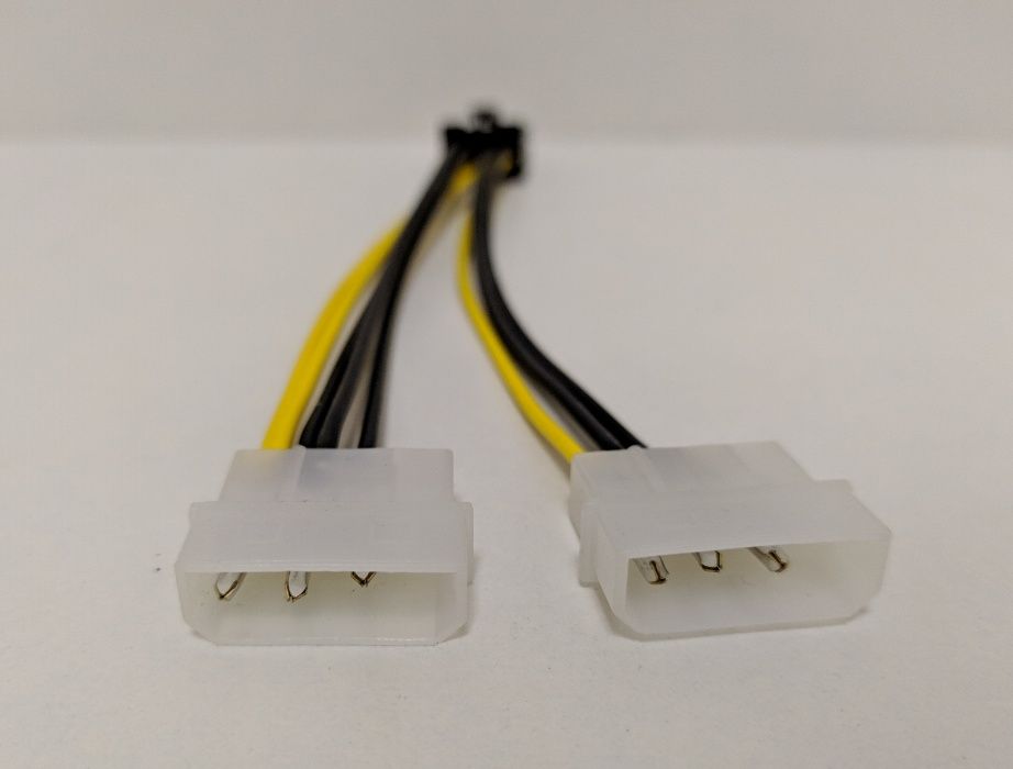 Доп питание 6pin 8pin для видеокарты Новый переходник Molex на 6 8 пин ...
