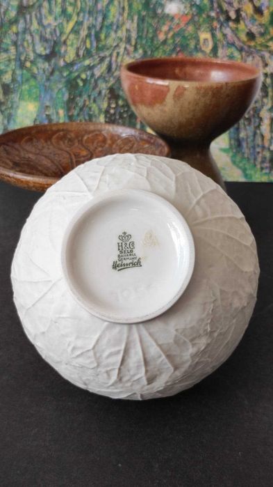 Stara porcelana biskwit modernistyczny wazon Heirich Selb 1956 Design ...