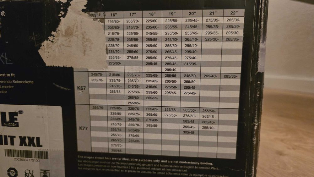 Łańcuchy śniegowe (KONIG) Thulle K Summit XXL , K77 , do aut typu SUV ...