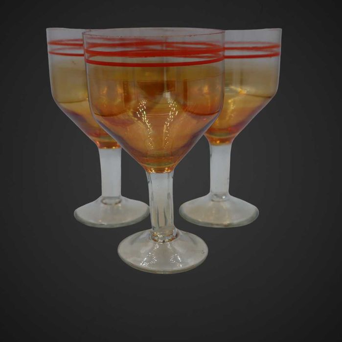 Szampanki szkło dymione design PRL B4/012703 Warszawa Ursus • OLX.pl