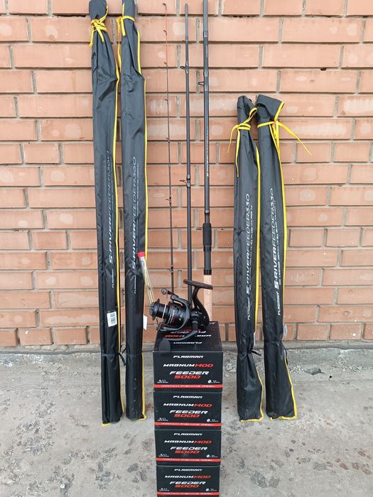 Розпродаж.Фідер Flagman S-river 3.6/3.9 150г + Катушка 5000: 1 550 грн. - Полювання / риболовля ...