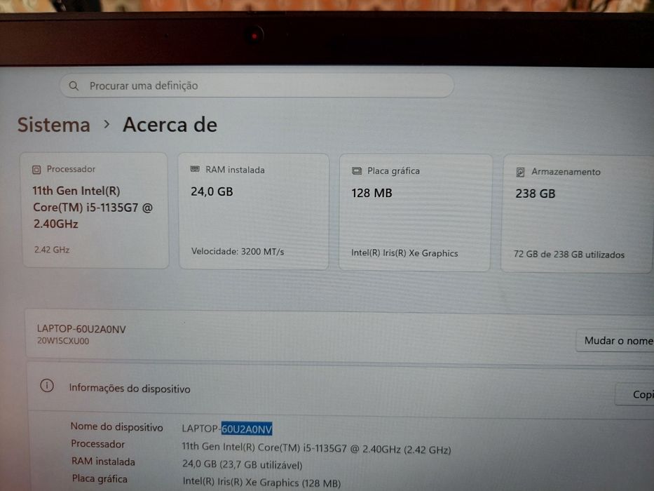 Lenovo Thinkpad T14 Gen 2 - Intel i5 1135G7 24GB Ram Sacavém E Prior ...
