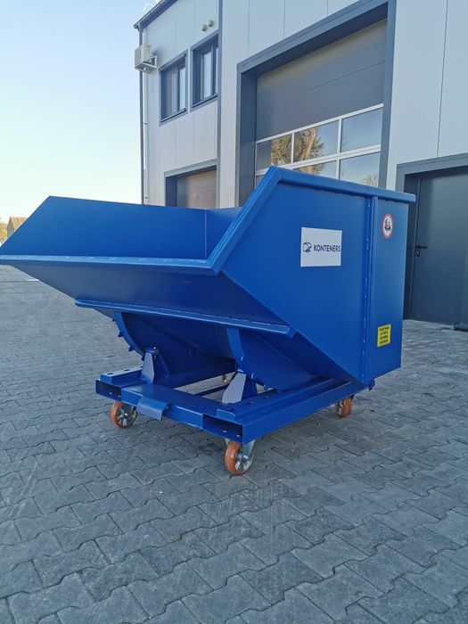 Kontener 1,5m3, pojemnik samowyładowczy do wózka widłowego, koleba ...