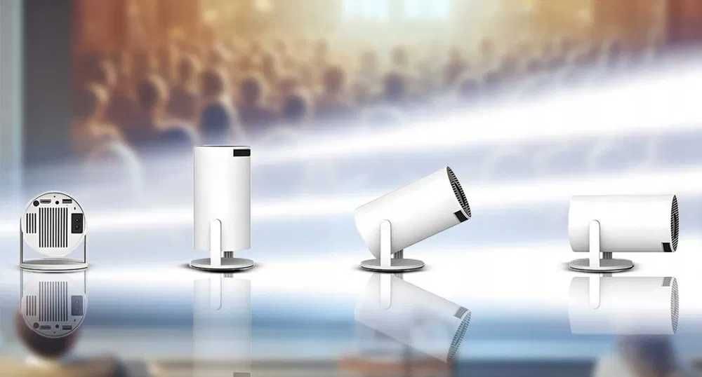 Projektor Przenośny Smart 4K WiFi Android z Głośnikiem BT 5.0 Nowy ...