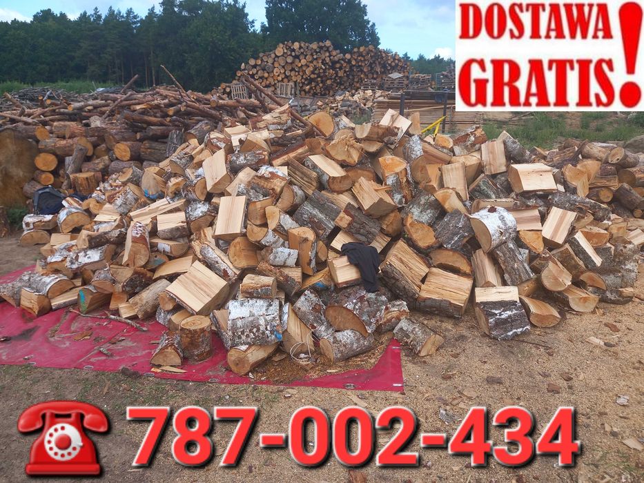 Układane drewno kominkowe opałowe Dąb Buk Wiąz Jesion Brzoza Olcha Sos Poznań Jeżyce • OLX.pl