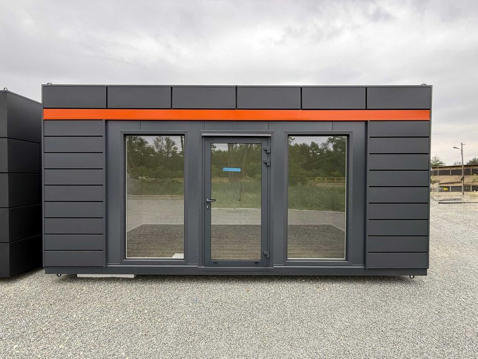 GOTOWY pawilon kontener 6mx3m 600cmx300cm biurowy usługowy ogrodowy ...