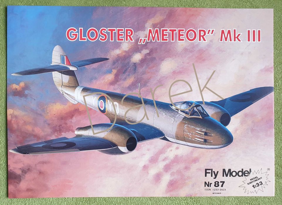 Gloster Meteor Mk III Fly Model nr 87 Szczecin Krzekowo • OLX.pl